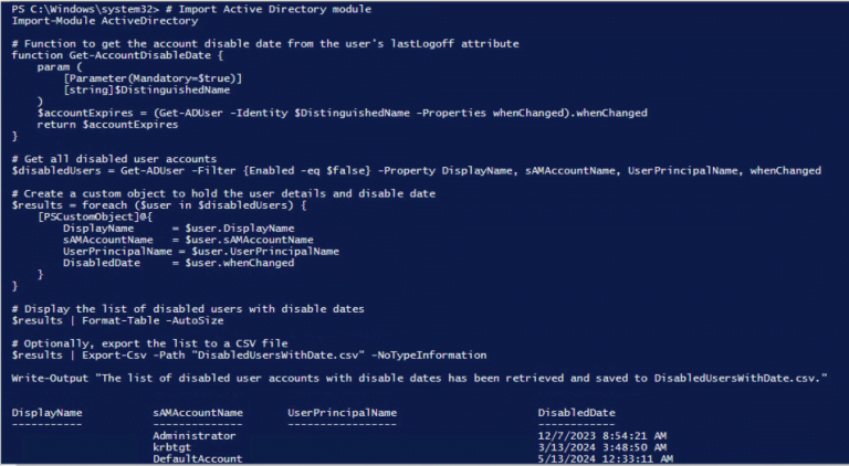 PowerShell Basics: Create List of Disabled Users - Dave Herrell
