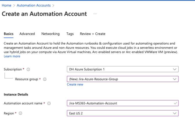 Jira Cloud: Create MS365 Users with Automation and Azure Runbooks ...