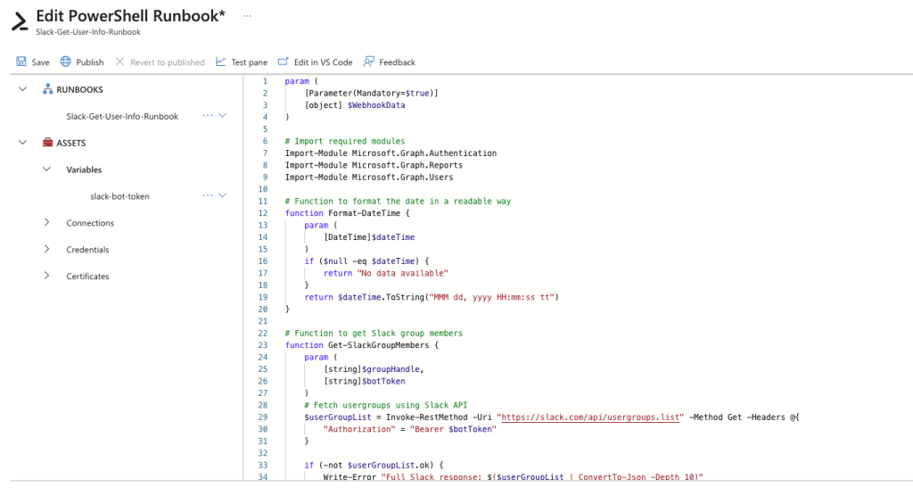 Slack: Retrieve Entra ID (MS365) User Information with a slash command ...