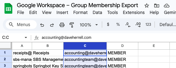 Google Workspace: Exporting Groups with Memberships - Dave Herrell
